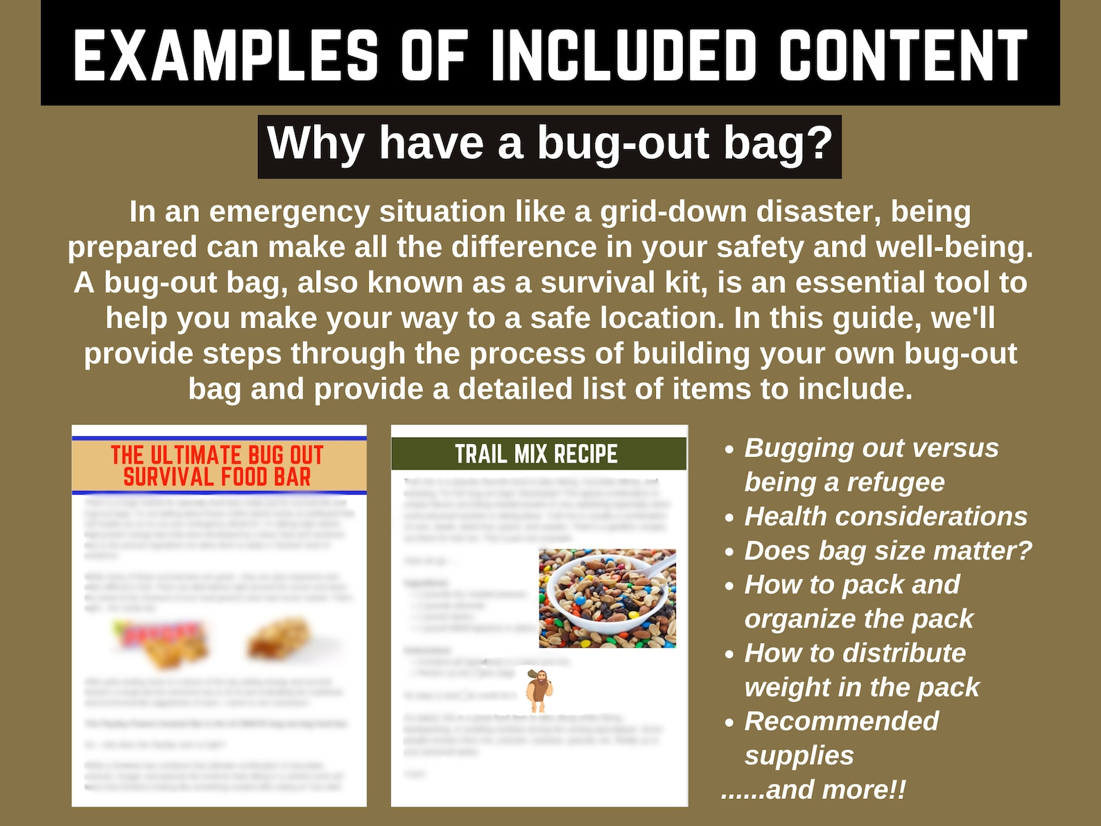 Guide on How to Build a Bug Out Bag - Instant Digital Download ...