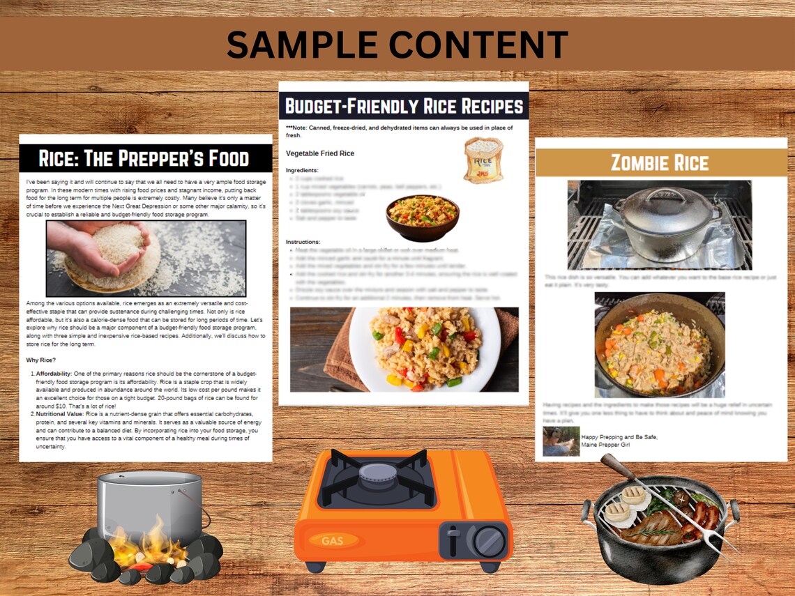 Prepper Food Storage Recipe Guide Printable Cookbook- Digital ...