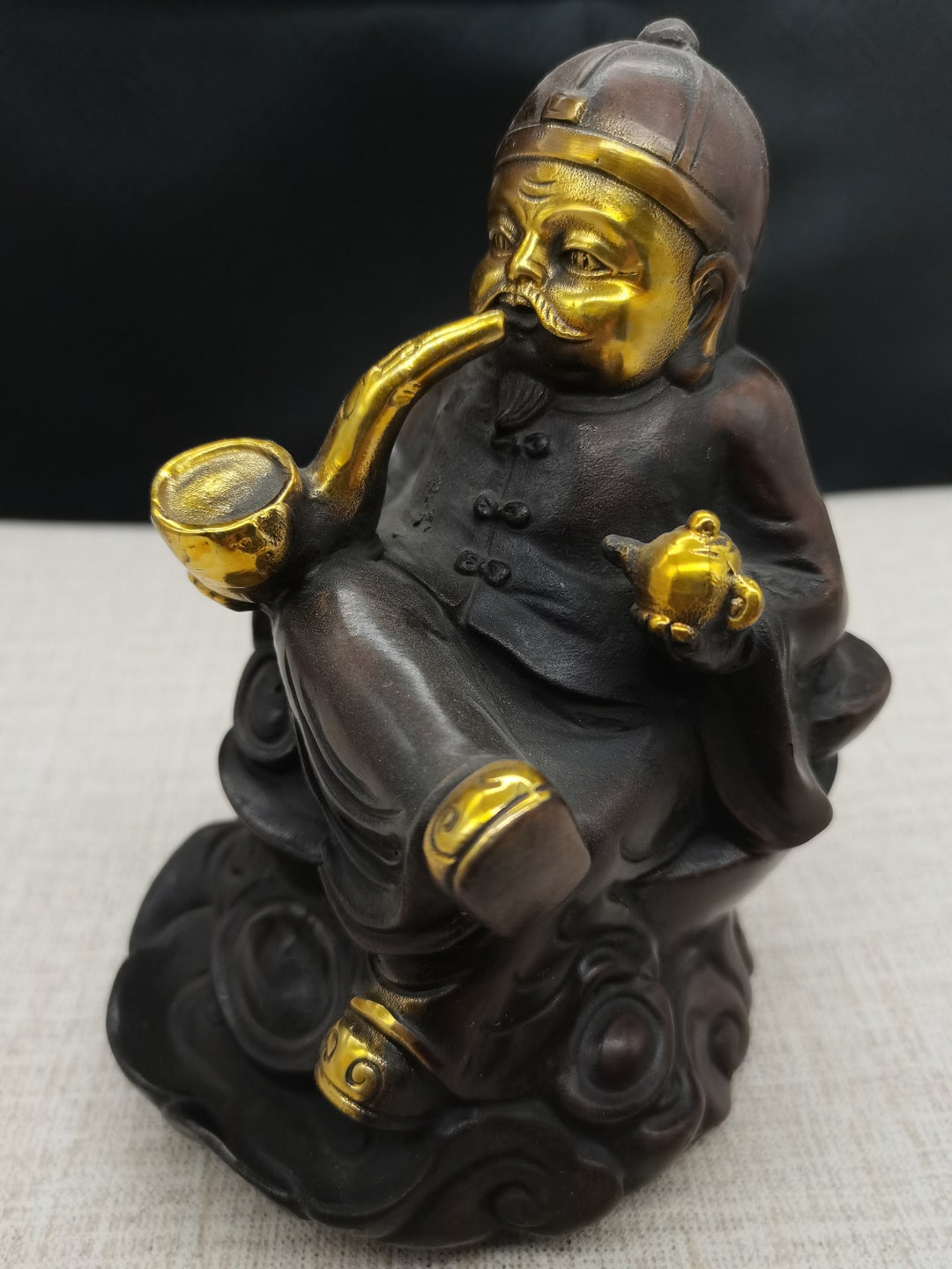 Antique Gold-plated Copper Human Statue Rare and Valuable Collectible ...