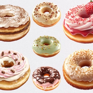 Beignet Clipart, Donuts PNG, Donut Clipart, Dessert Clip Art, Cake ...