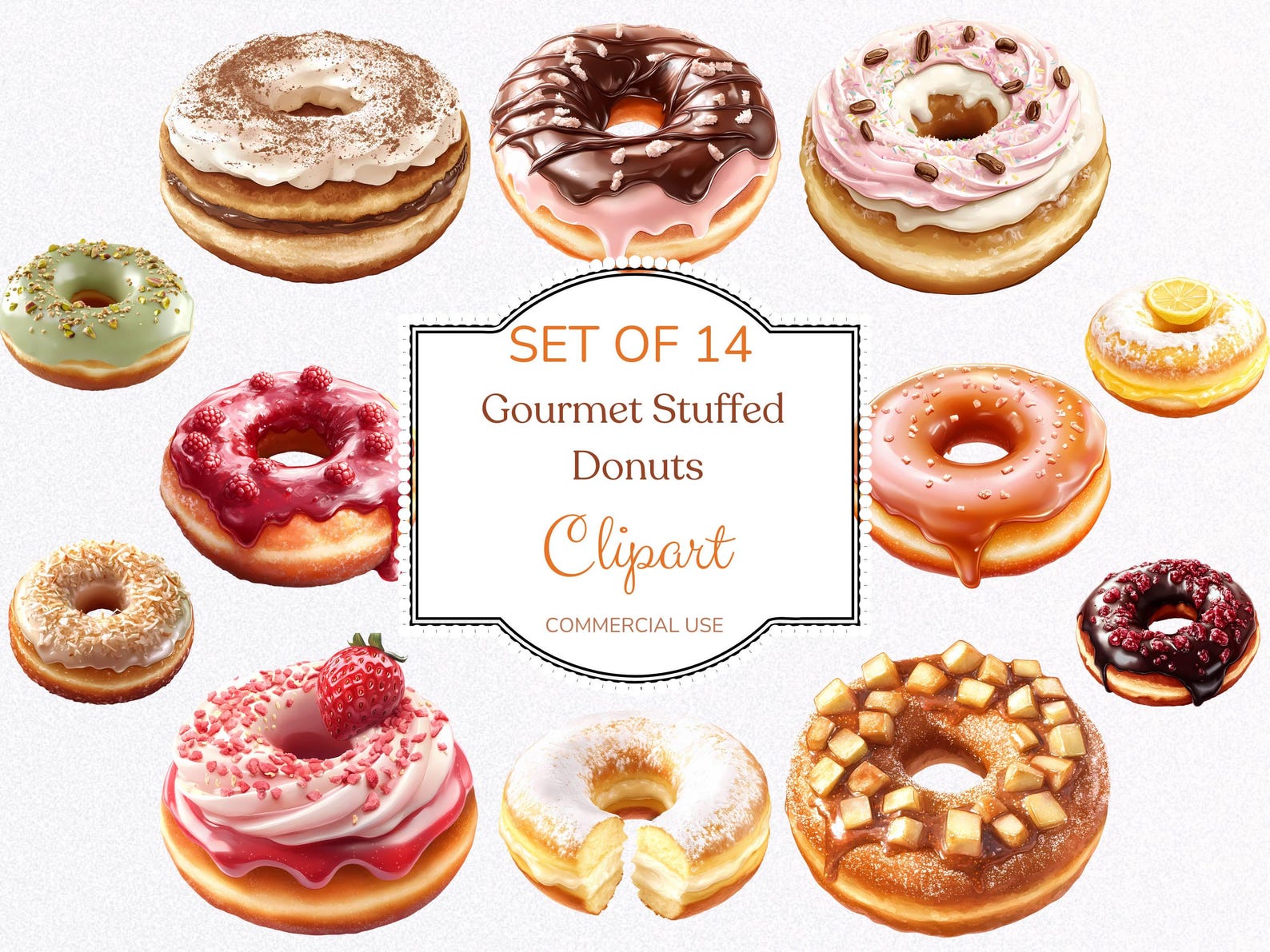 Beignet Clipart, Donuts PNG, Donut Clipart, Dessert Clip Art, Cake ...