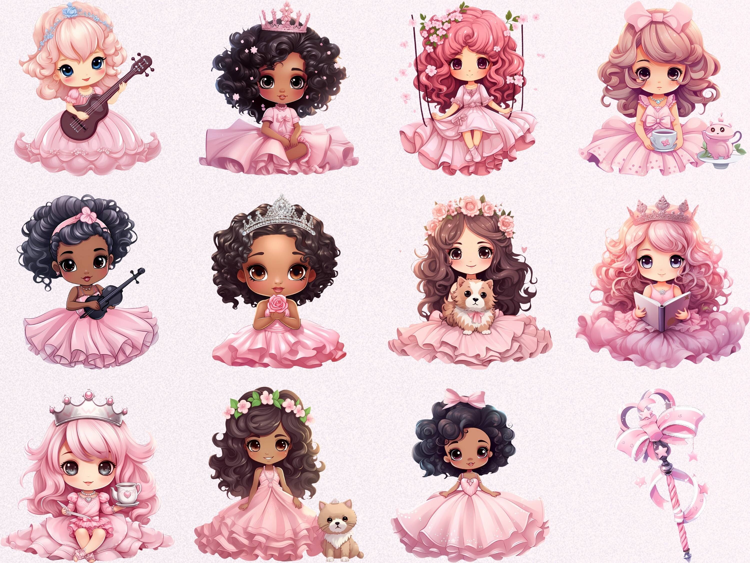 Little Princess Clipart, Chibi Clipart, Cute Chibi Princess ...