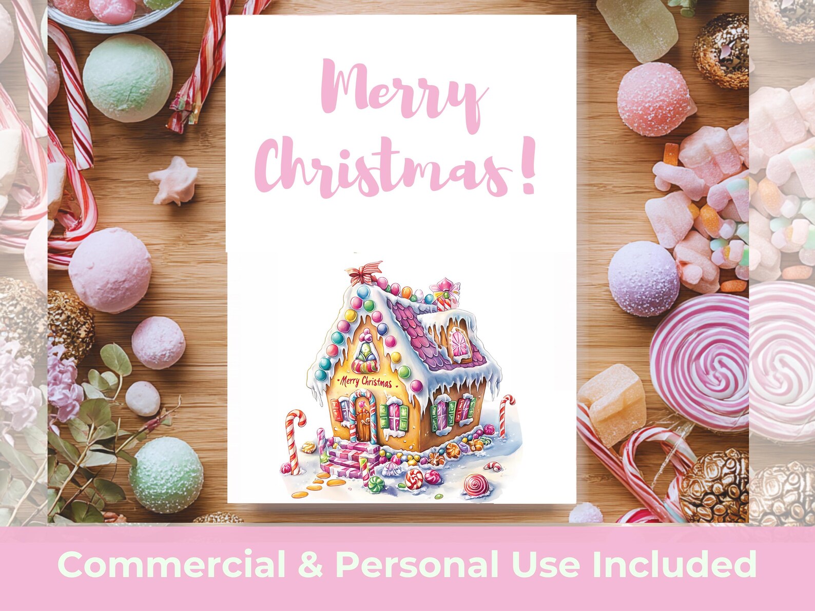 Candyland Christmas Clipart – 21 Retro Sweet Pngs With Gingerbread ...