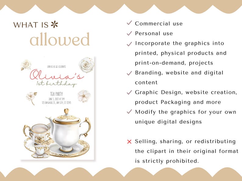 Baroque Tea Party Clipart, Cake Clipart, Tea Cup Clip Art, Watercolor ...