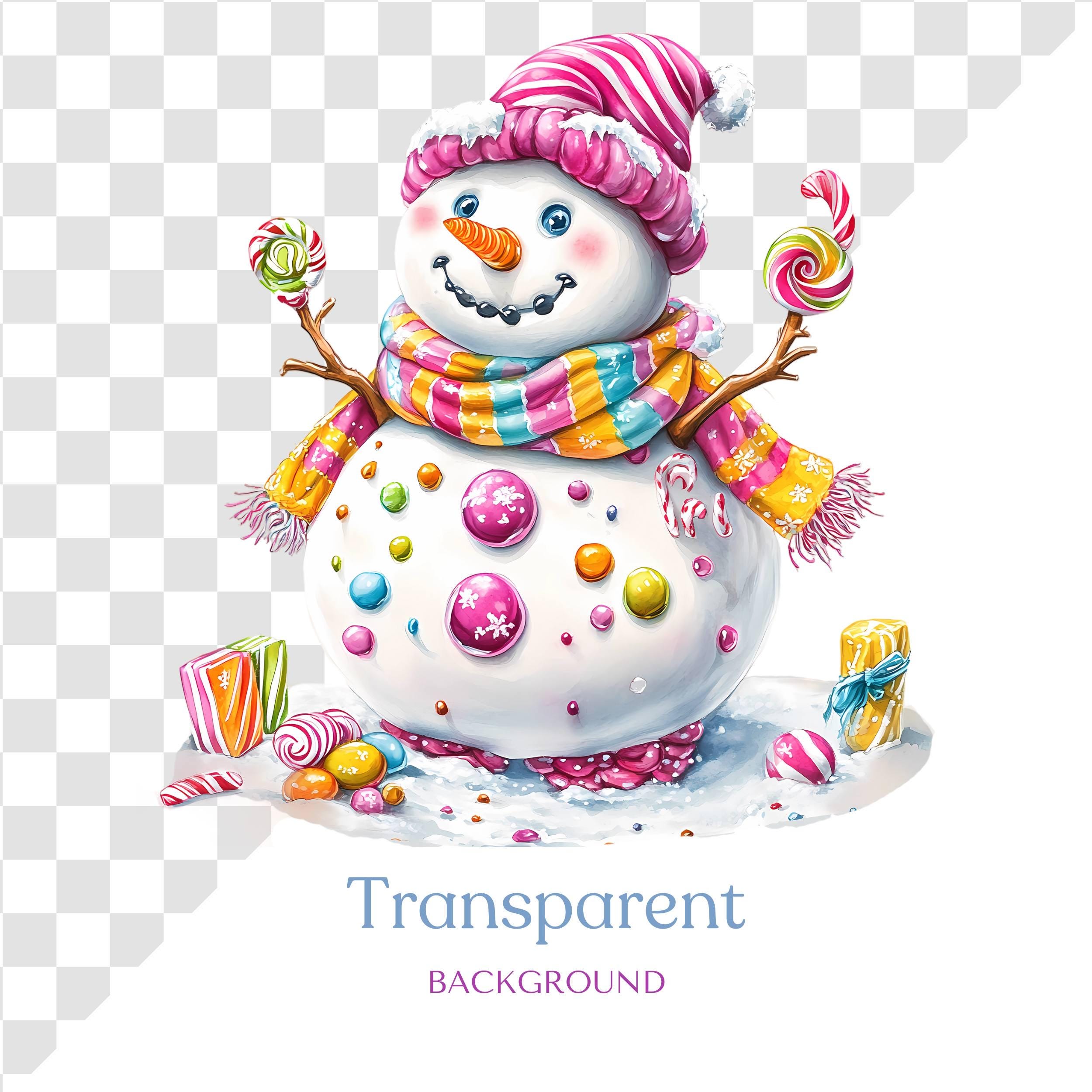 Candyland Christmas Clipart: Retro Holiday Sweets (PNG Digital Download ...