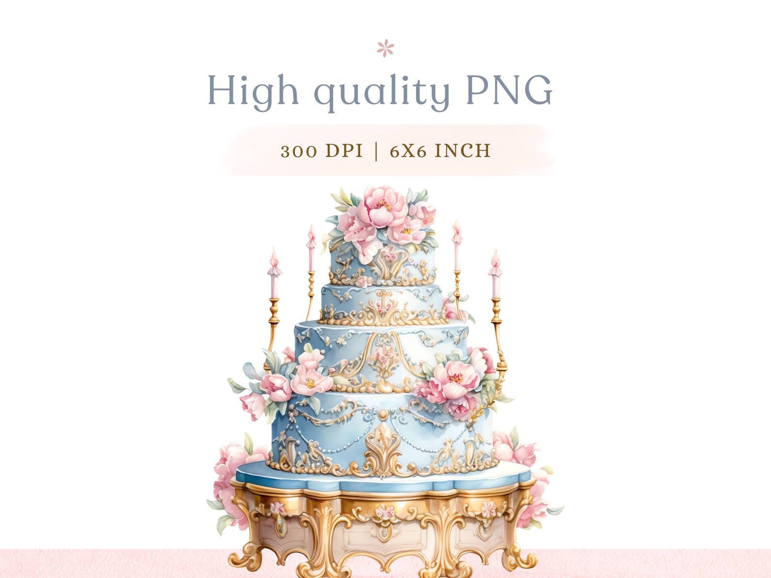 Watercolor Rococo Clipart Bundle Set, Marie Antoinette Clipart, Queen ...