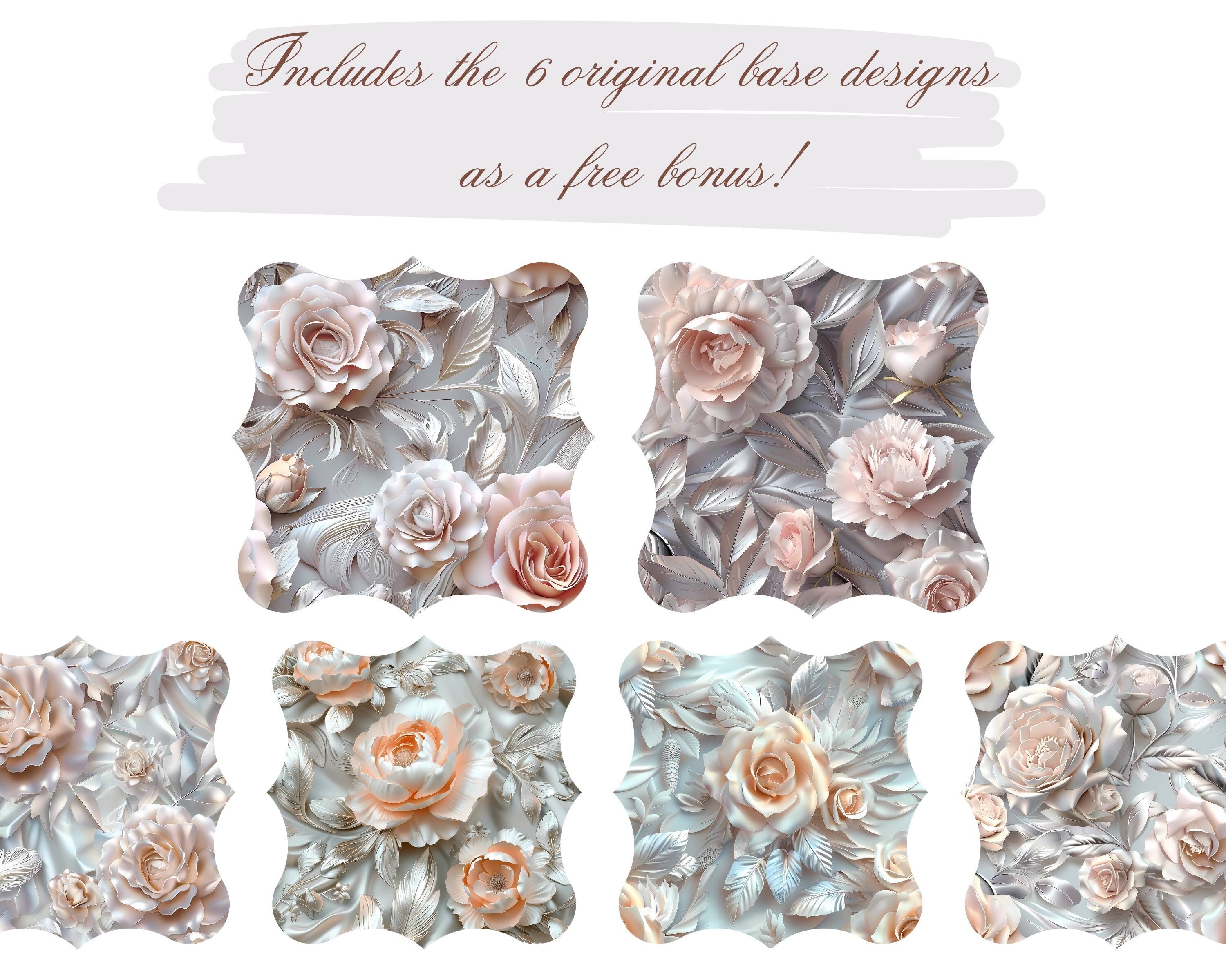 3d Digital Paper, Flowers Pattern, 3d Seamless Pattern, 3d Floral ...