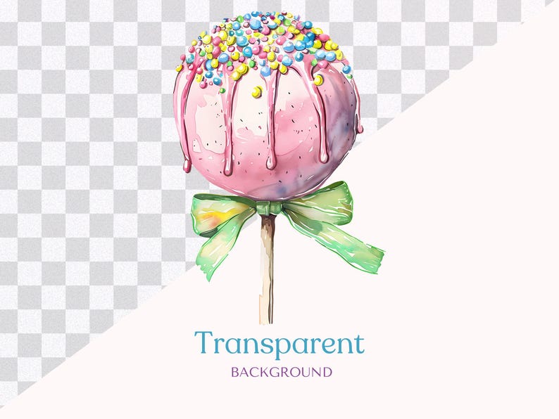 Watercolor Sweet Treats Clipart: Pastel Bakery PNG Set (digital ...