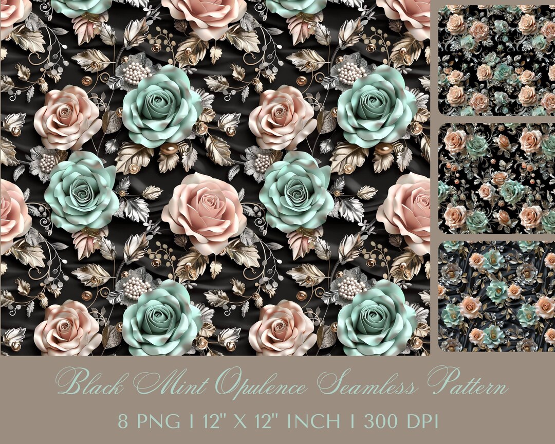 3d Digital Paper, Rococo Pattern, Rococo Flowers, 3d Floral, Rococo ...