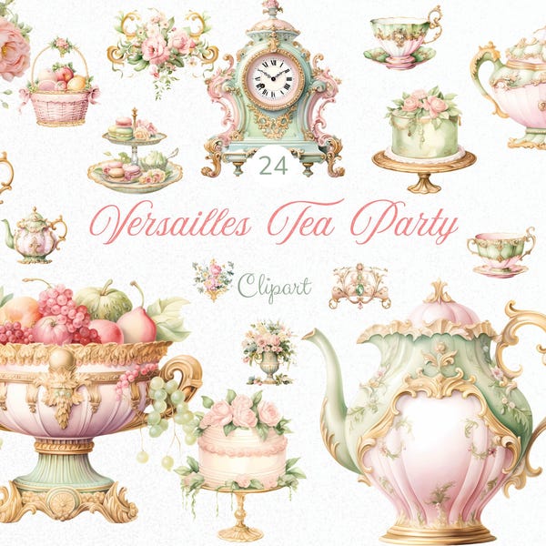 Tea Party Clip Art - Etsy