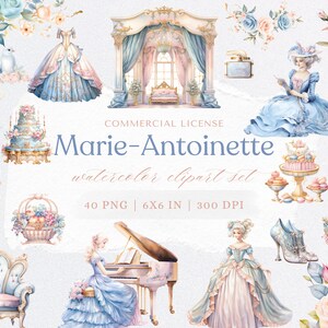 Marie Antoinette PNG, Watercolor Clipart, France PNG, Queen Clipart ...