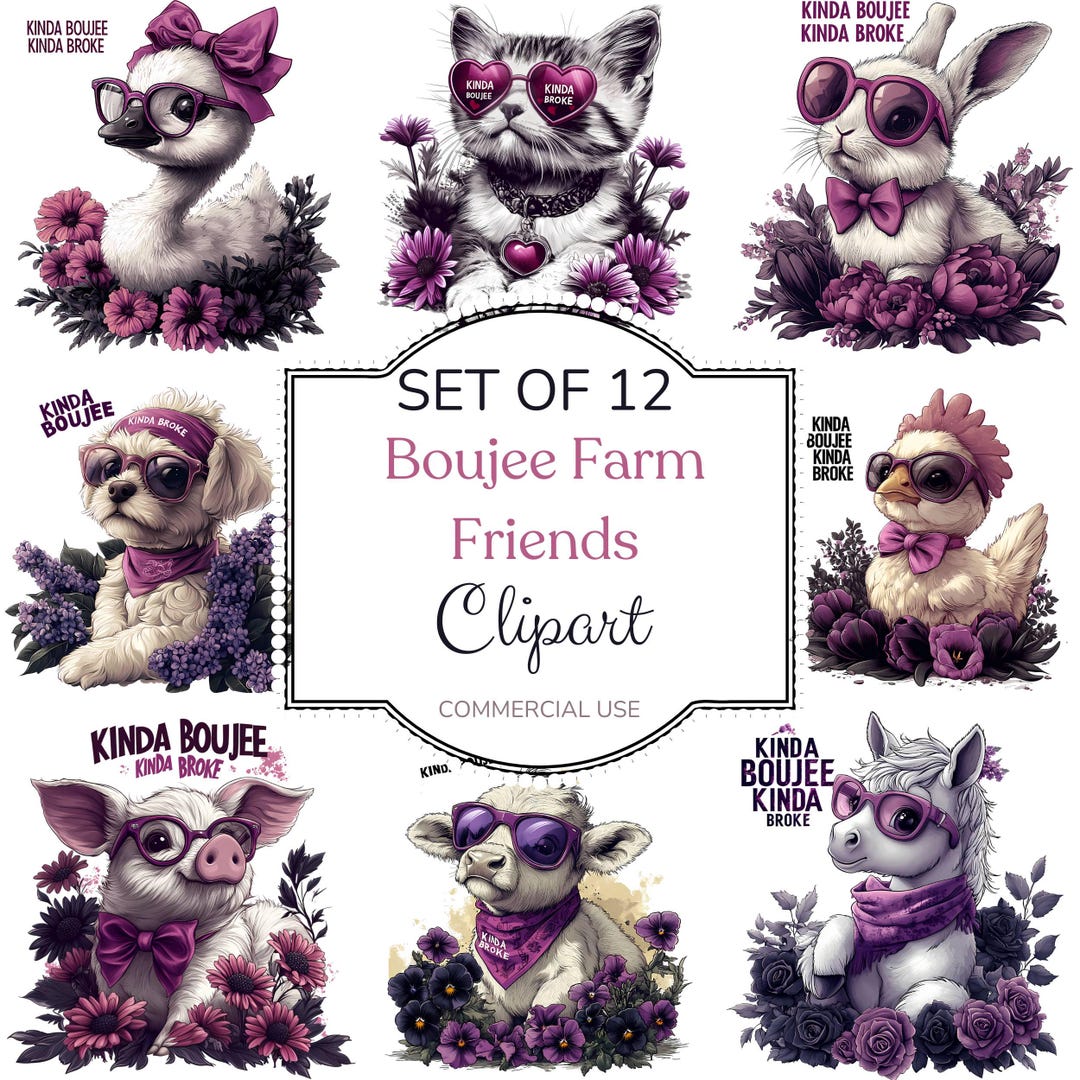 Kinda Boujee Kinda Broke Png, Funny Baby Animals Farm PNG, Funny Mom ...