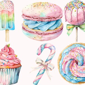 Sweet Treats PNG, Watercolor Sweet Clipart, Bakery Clipart, Bakery PNG ...