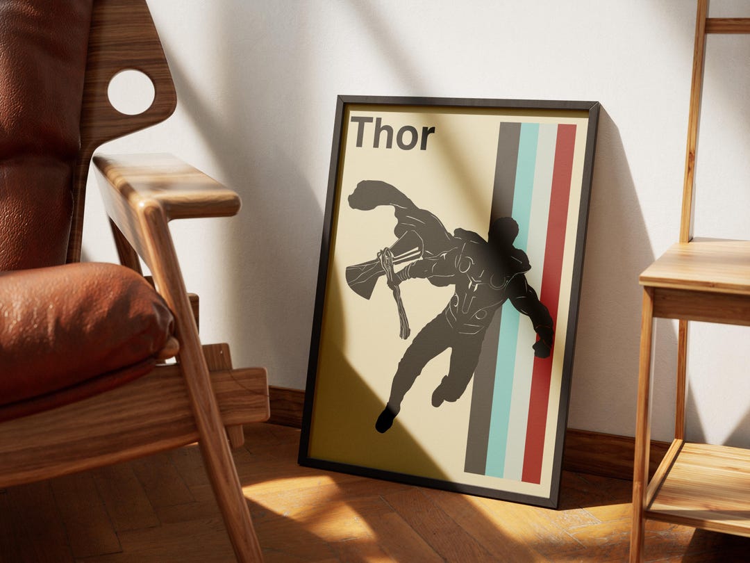 Thor Mid Century Modern A3 Print | Digital Download | Room Decor - Etsy