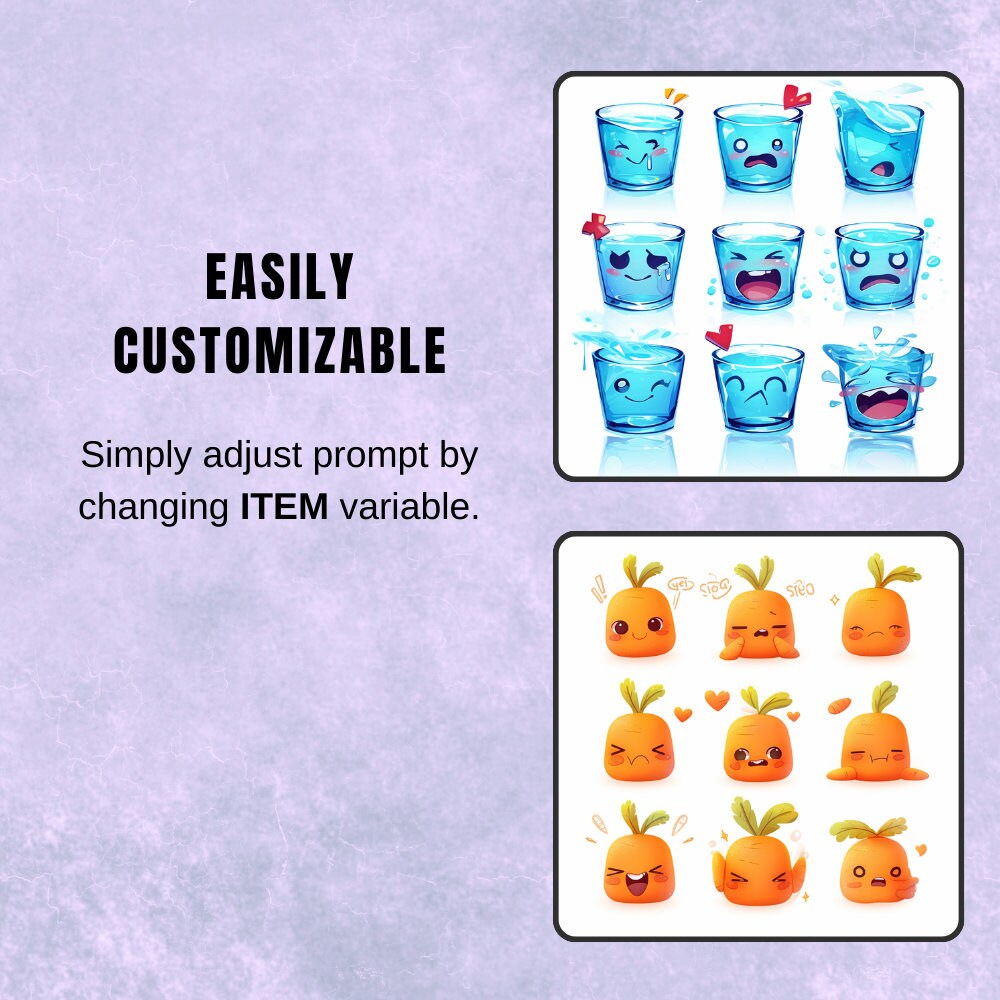 Cute Emojis Midjourney Prompts, AI Art, Midjourney Prompt, Midjourney AI Art, Digital Art, AI ...