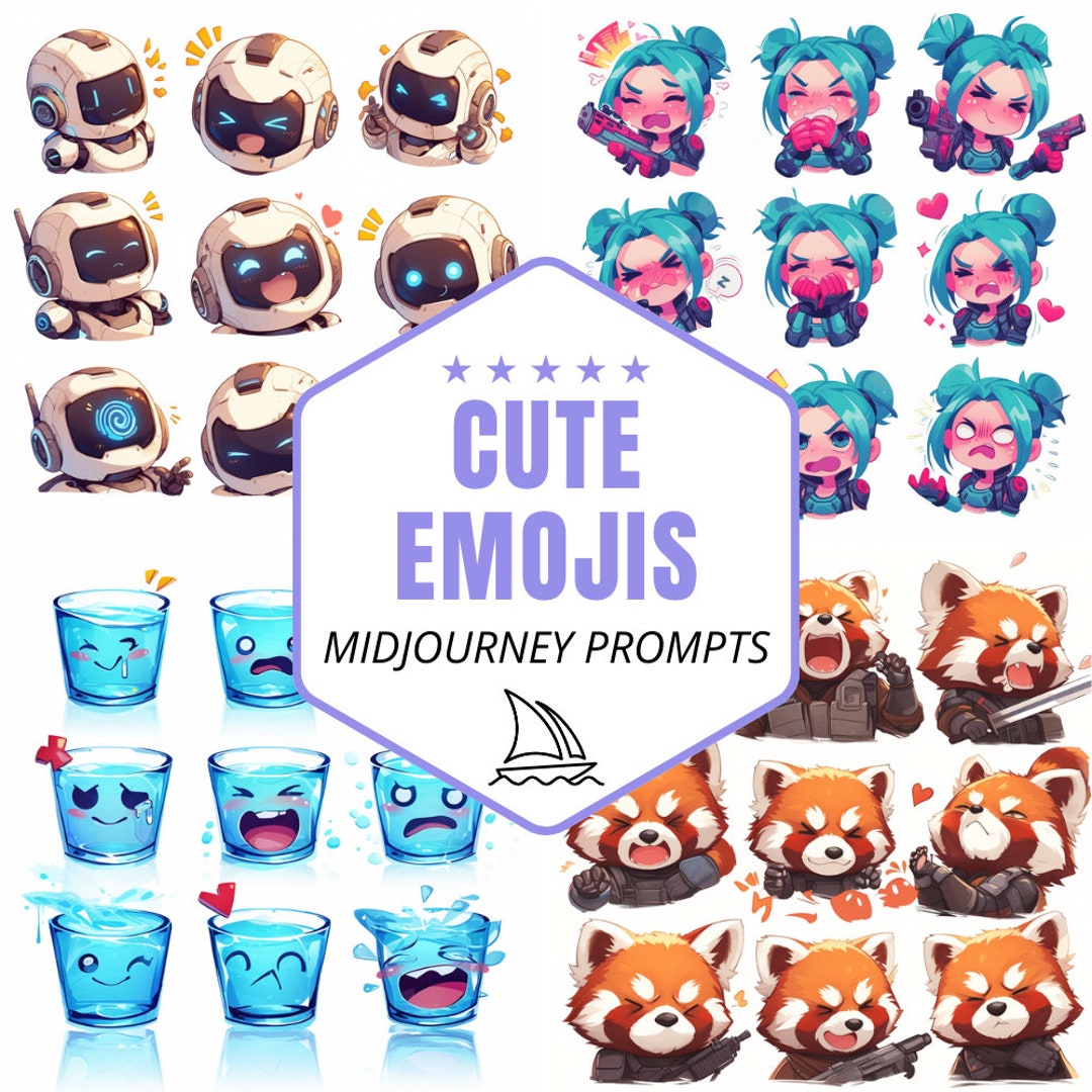 Cute Emojis Midjourney Prompts, AI Art, Midjourney Prompt, Midjourney AI Art, Digital Art, AI ...