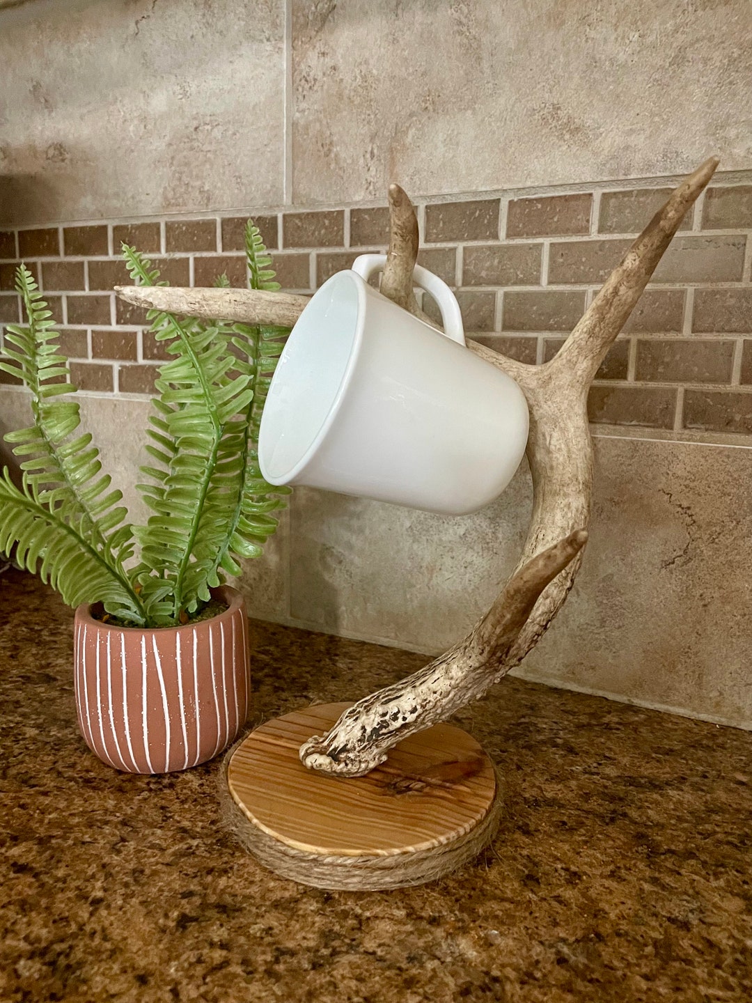 Coffee Mug Stand Deer Antler Jewelry Organizer Craft Antlers Gift for ...