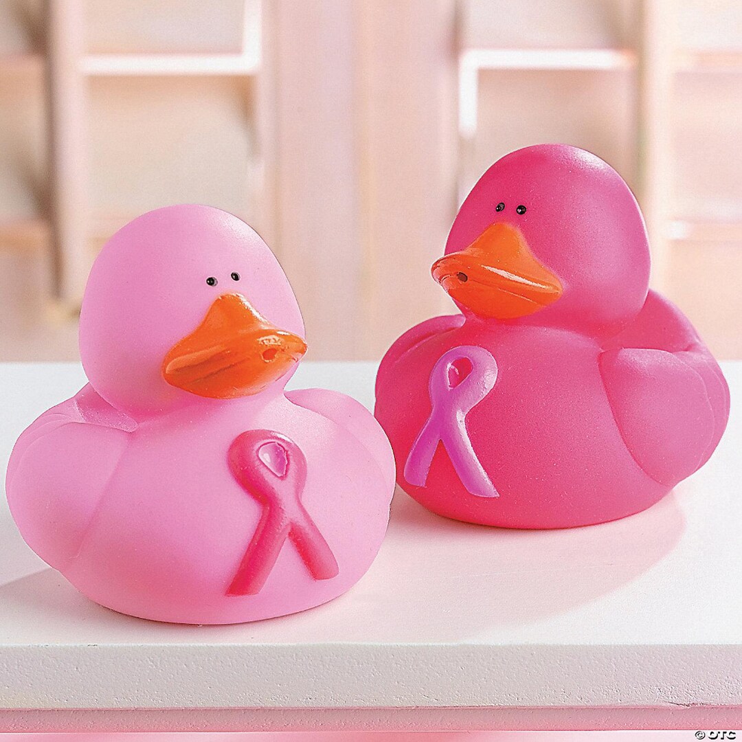 Rubber Duck Set of 2 Pink Breast Cancer Awareness Party Supplies Game ...