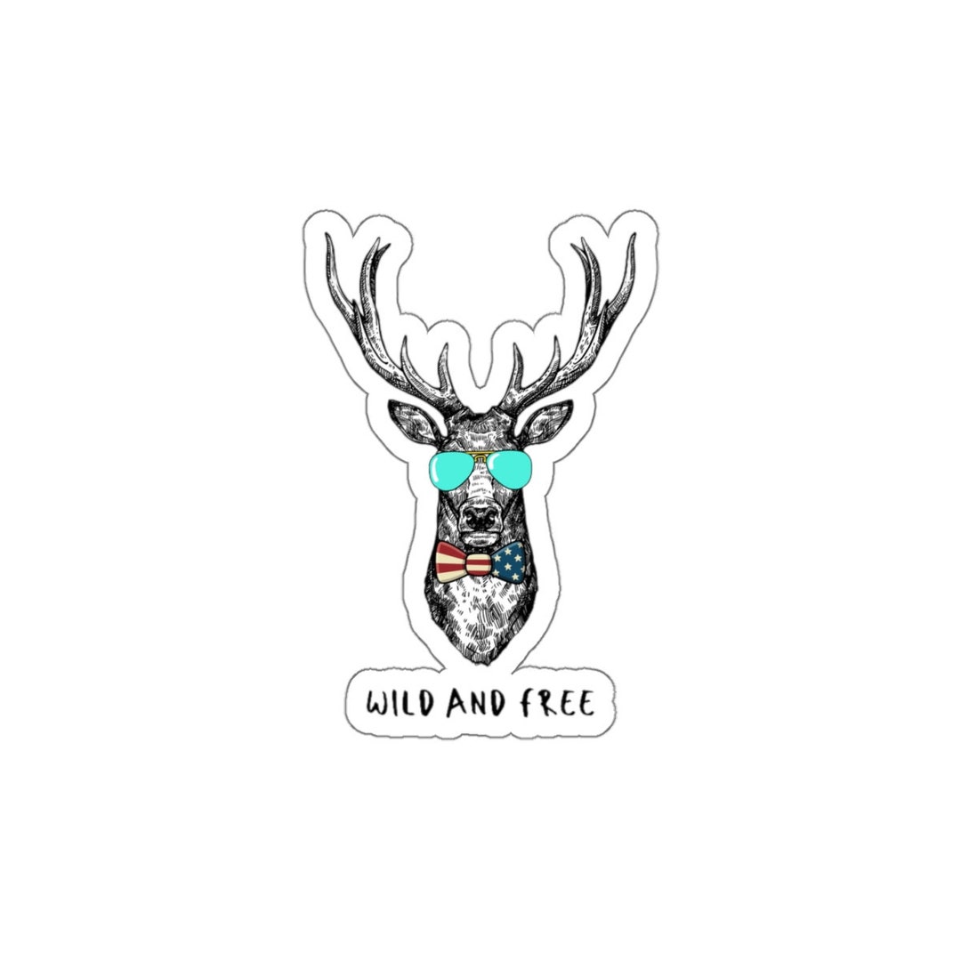 Wild and Free Big Buck Meme Sticker Patriotic MAGA Aviator Sunglasses ...