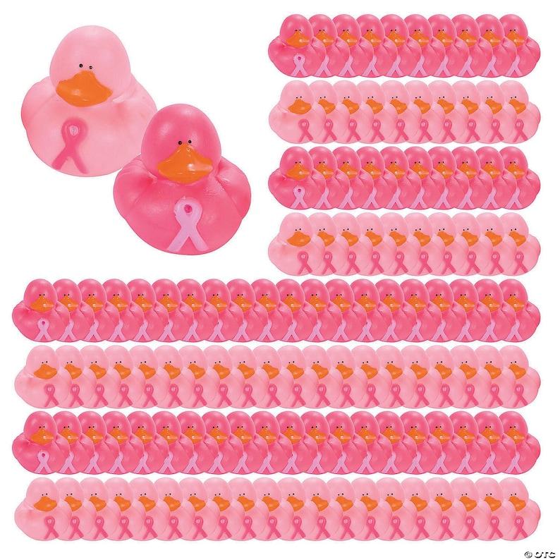 Rubber Duck Set of 2 Pink Breast Cancer Awareness Party Supplies Game ...