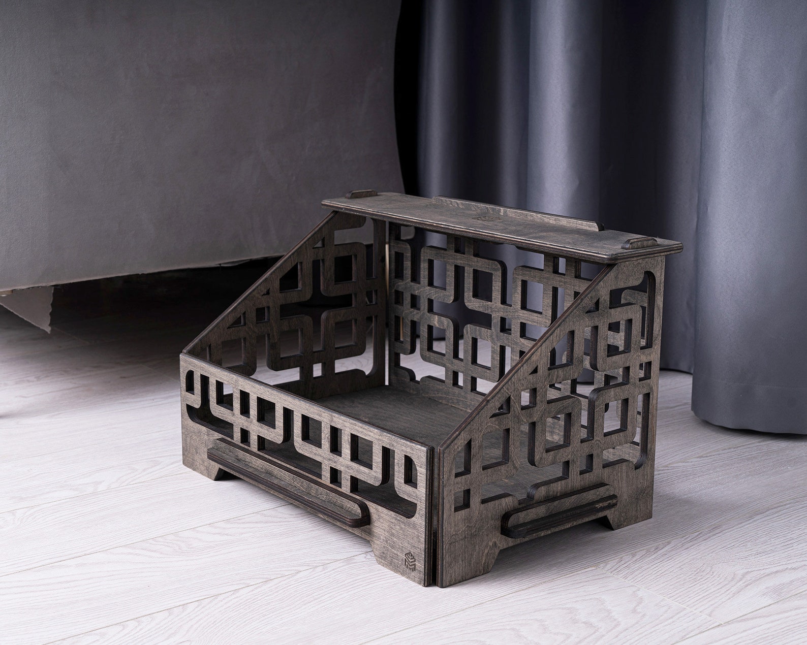 Wood Dog Toy Box, Wooden Large Dog Toy Storage Basket, Pet Dog Puppy ...
