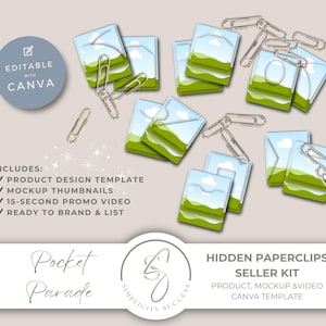 Hidden Paper Clip Canva - Etsy UK