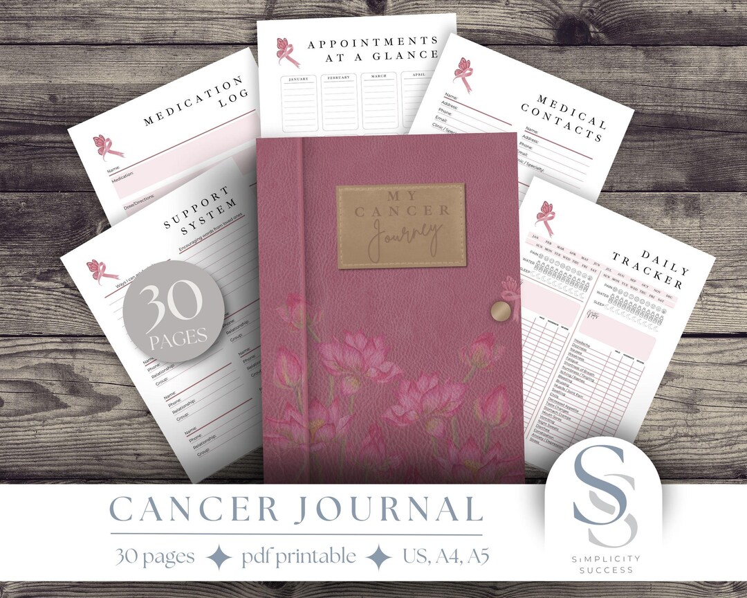 Cancer Journal Digital Download and Medical Tracker for Strength ...