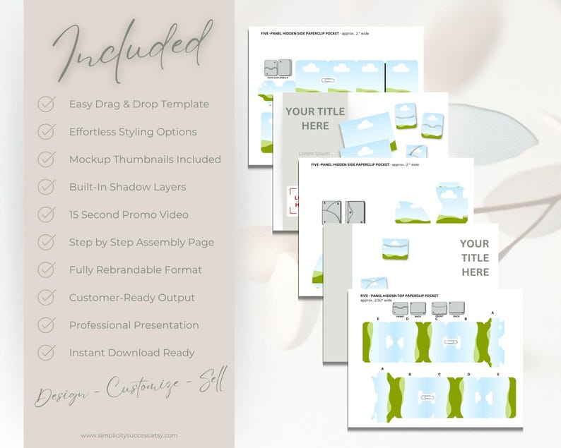 Paperclip Party Seller Kit Canva Template Kit With Drag and Drop Frames ...