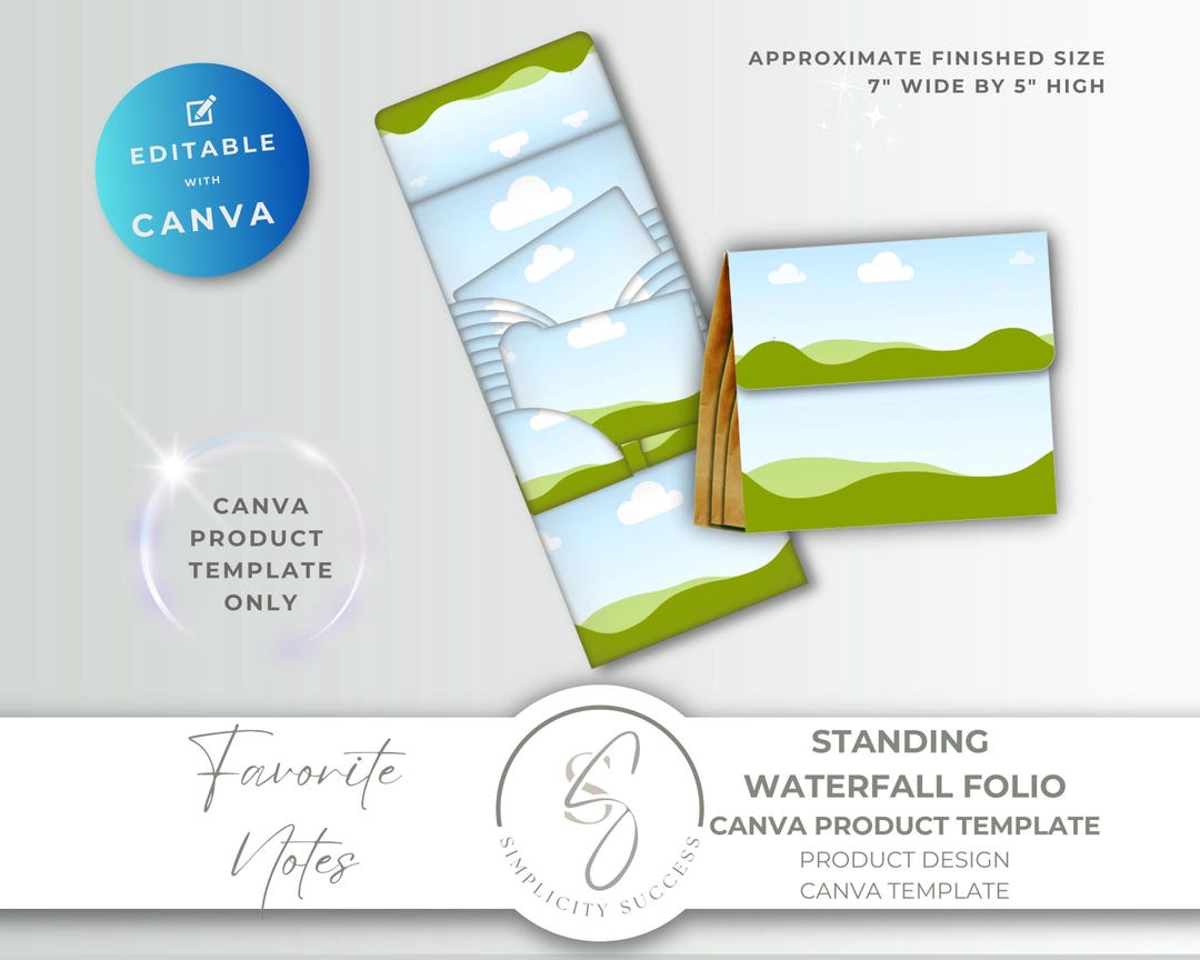 Favorite Notes Canva Product Template Editable Drag and Drop Standing ...