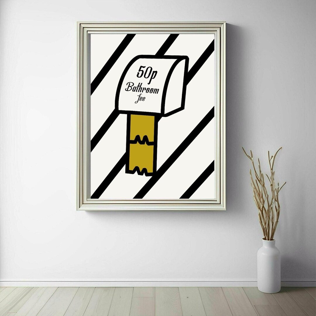 A4 Funny Bathroom Fee, Art Print - Etsy