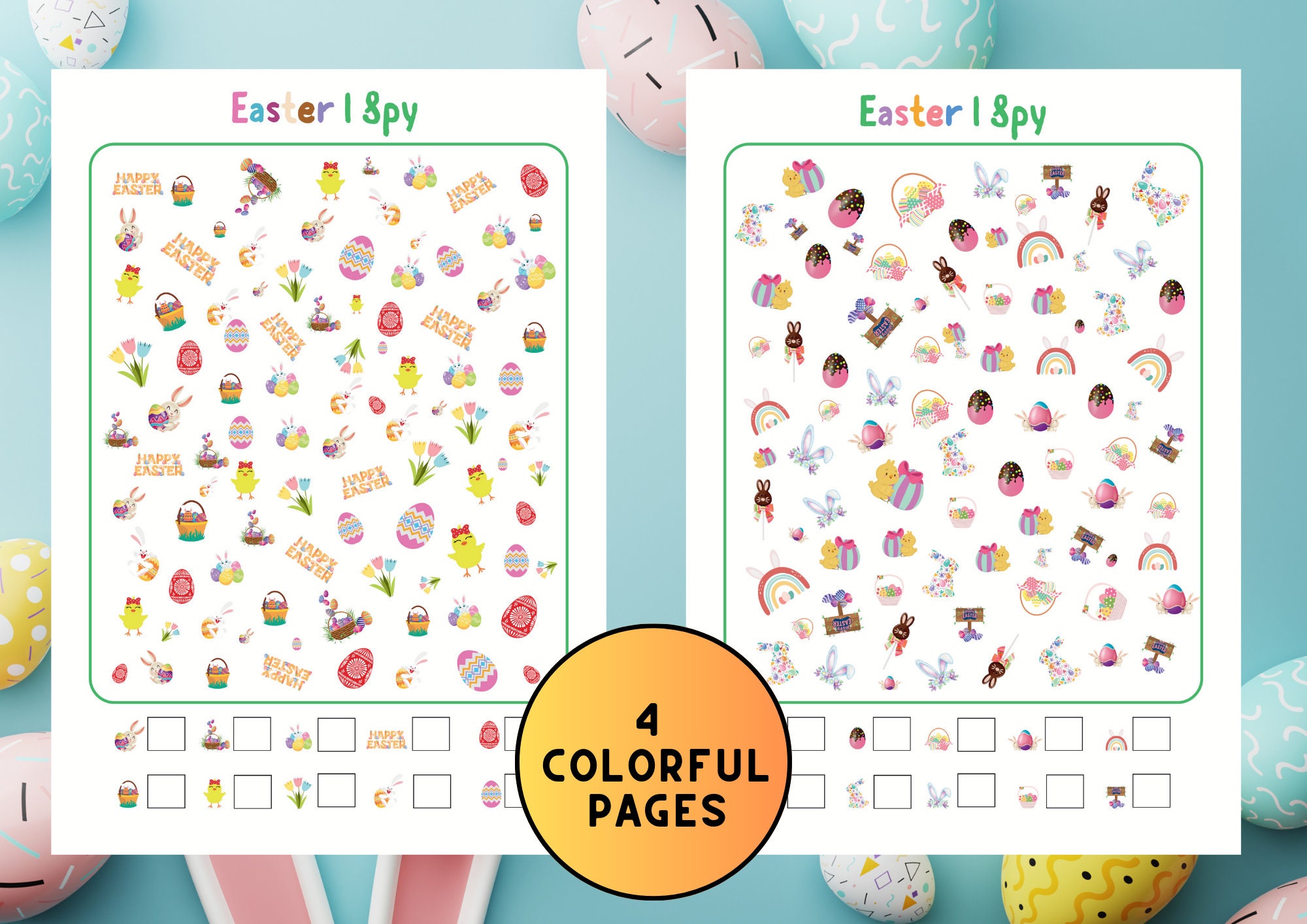 Easter I Spy, Printable Easter Activities, Easter Worksheet Activities ...
