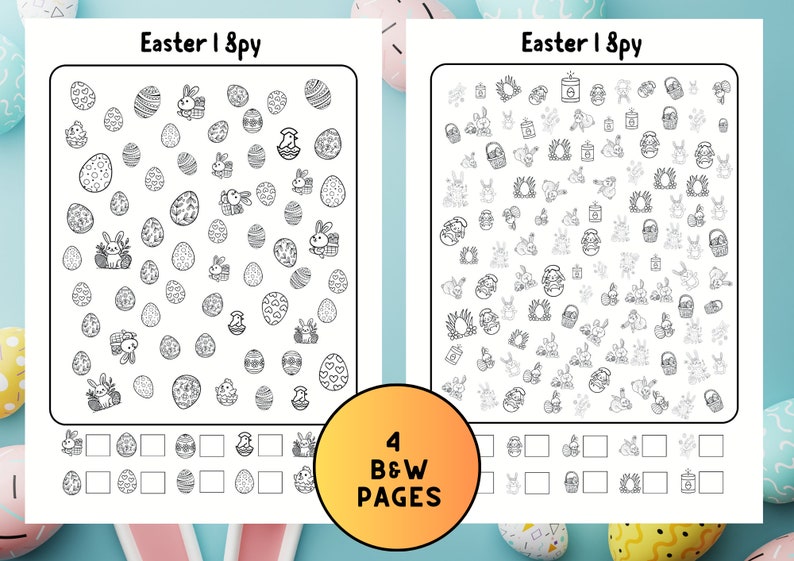 Easter I Spy, Printable Easter Activities, Easter Worksheet Activities ...