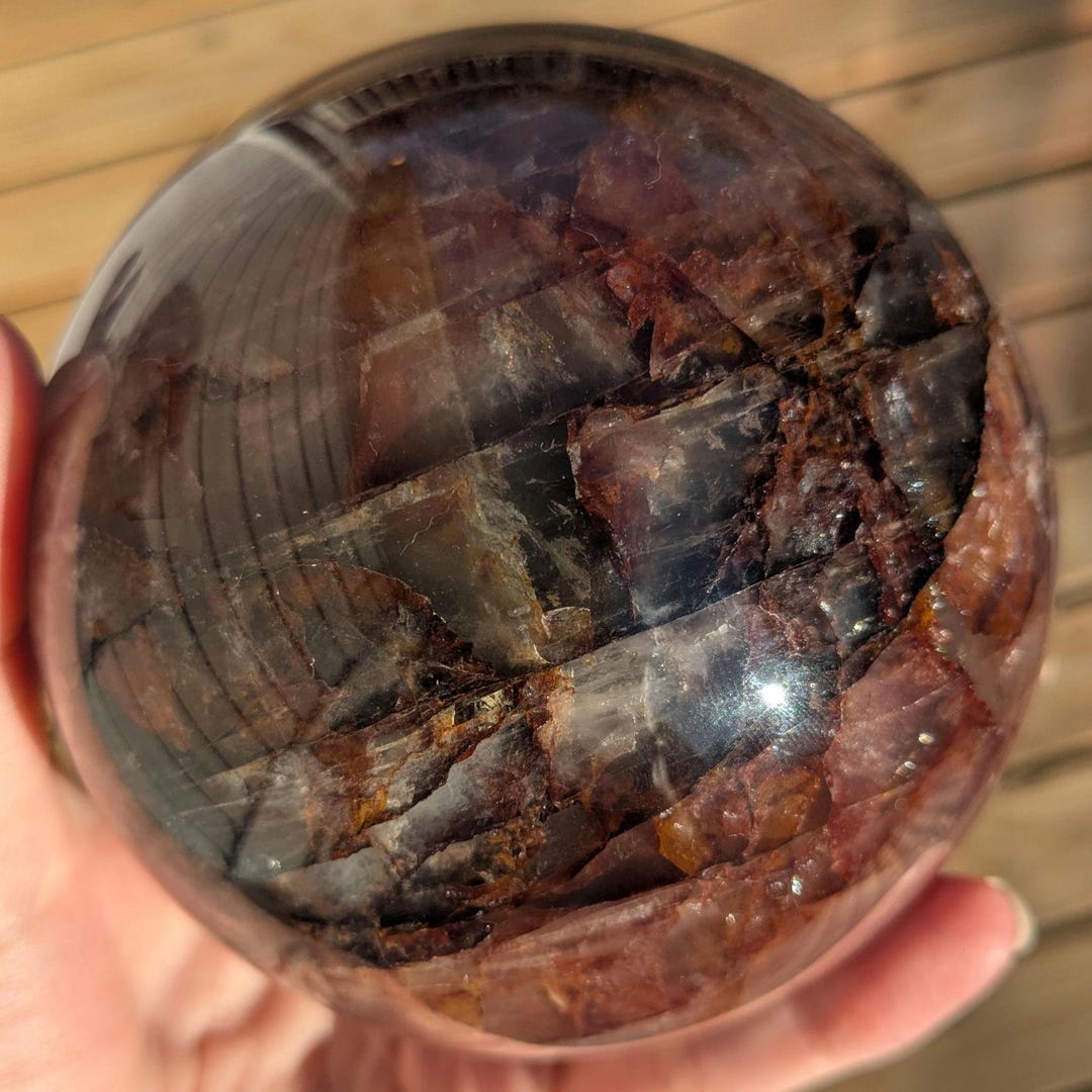 3.9" Red Fire Quartz/hematoid Quartz Sphere - Etsy