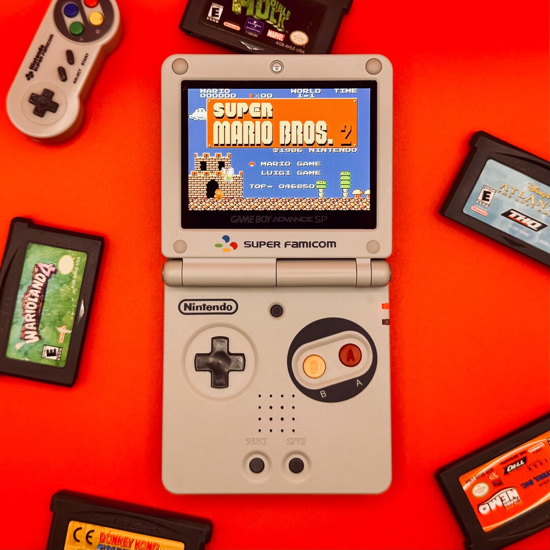 Custom Gameboy Advance SP Super Famicon - Etsy