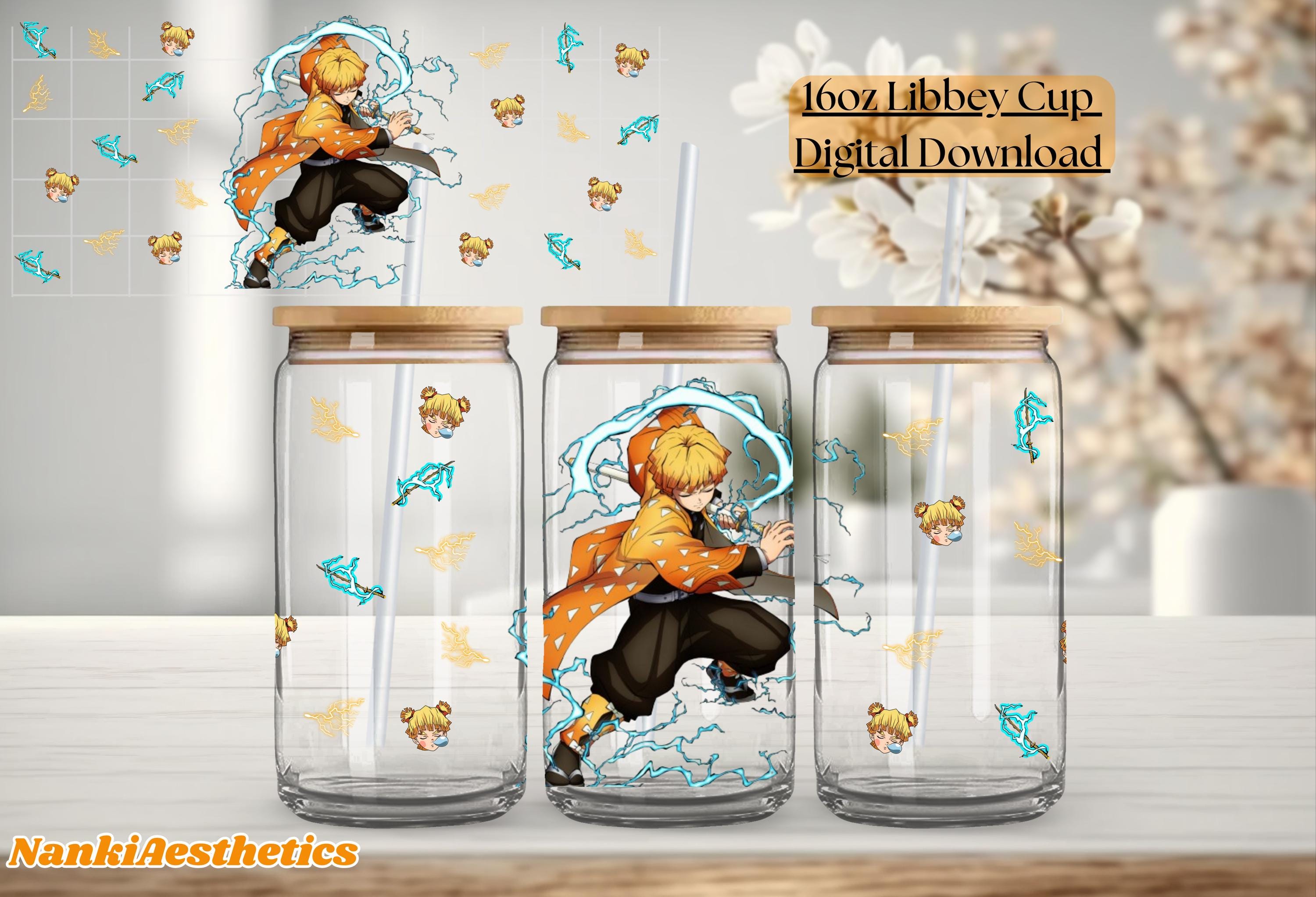 16oz Demon Slayer Zenitsu Cup Wrap PNG - Digital File for 16oz UV DTF ...
