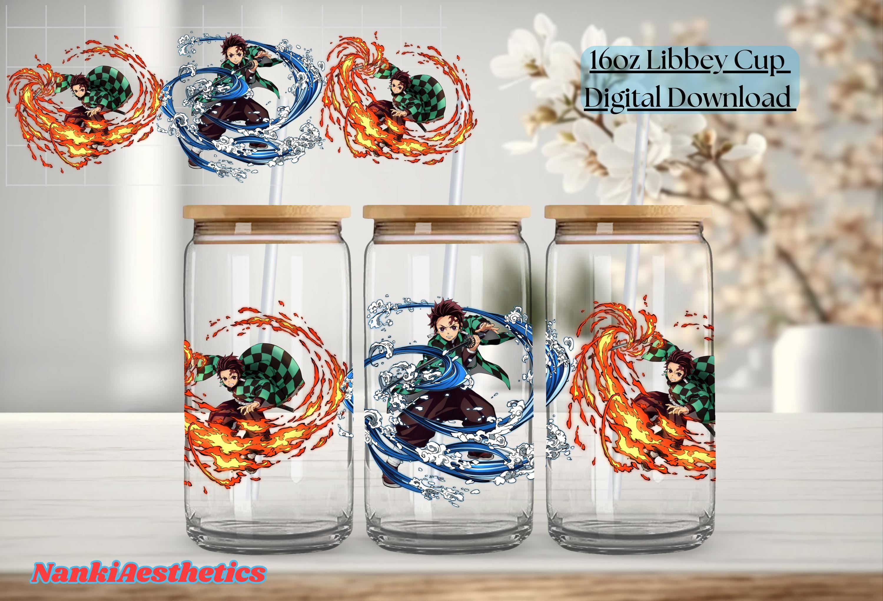 16oz Demon Slayer Tanjiro Cup Wrap PNG - Digital File for 16oz UV DTF ...