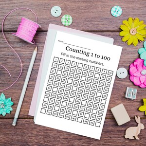 Printable Counting to 100 Worksheets for Kids, Preschool Math Practice ...