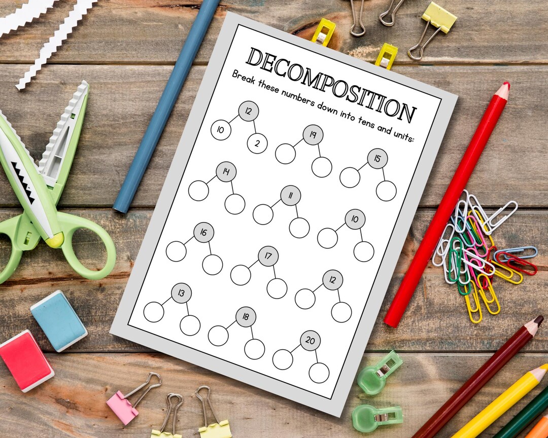 Decomposition Kid Worksheet, Learning Numbers Preschool, Kids Math ...