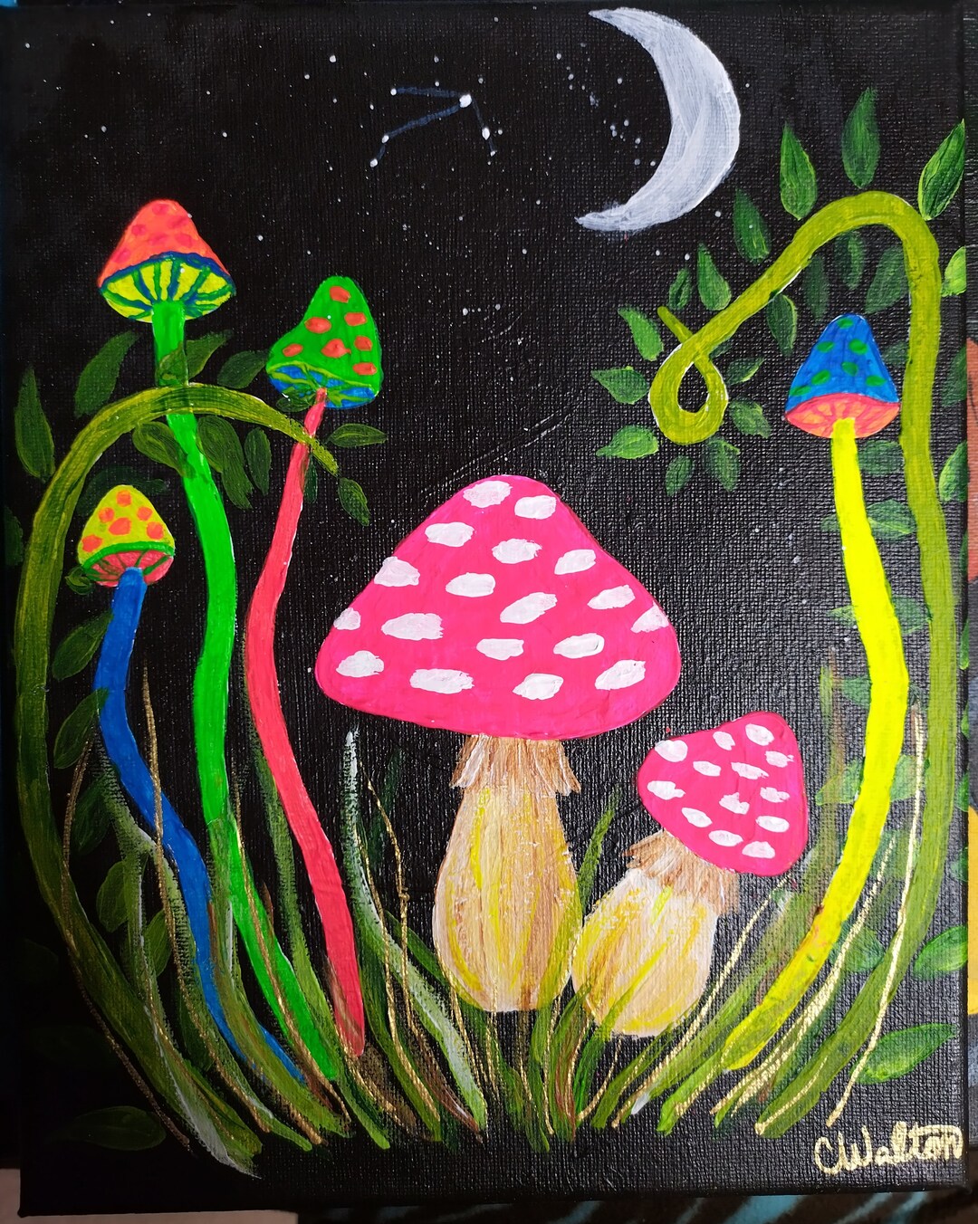 Black Light Mushrooms Etsy