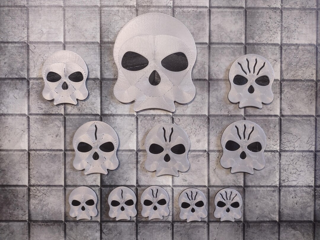 Dnd Table Top Monster Game Tokens - (7 Piece Set = 5 Medium, 2 Large ...