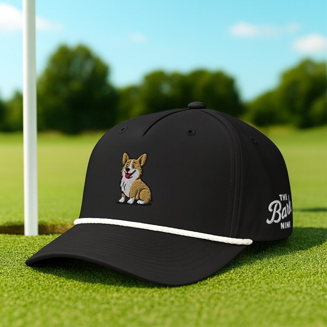 Corgi Embroidered Adjustable Golf Rope Hat, Corgi Dad Dog Gifts, Golfer ...