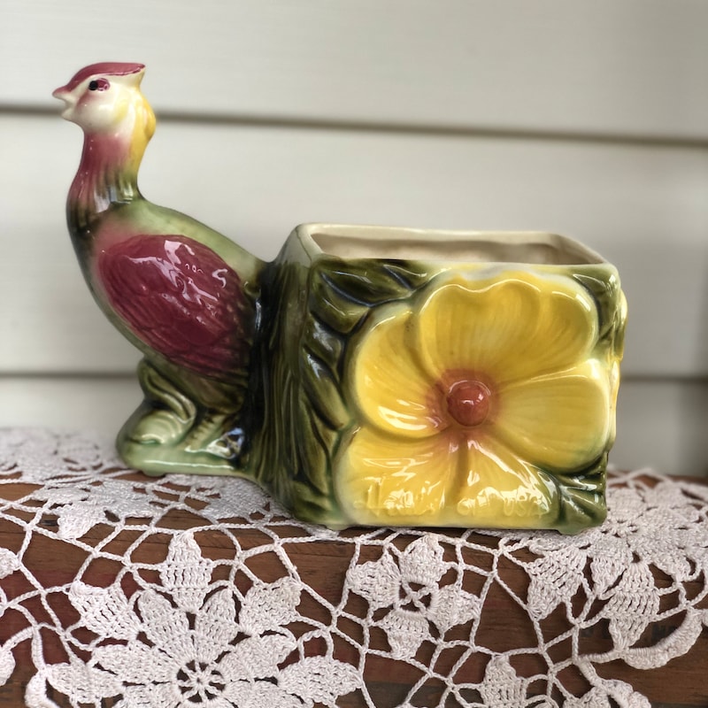 Vintage Planter Pheasants - Etsy
