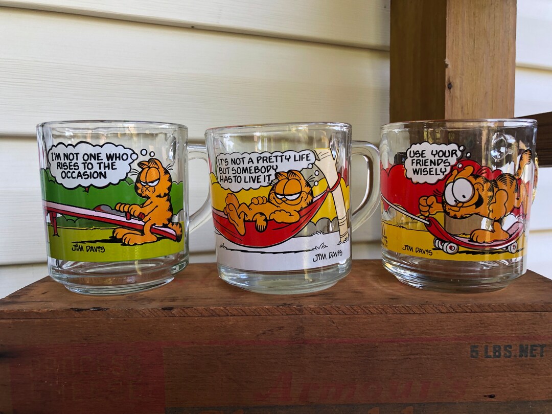 Garfield Mcdonalds Mugs Set of 3 - Etsy