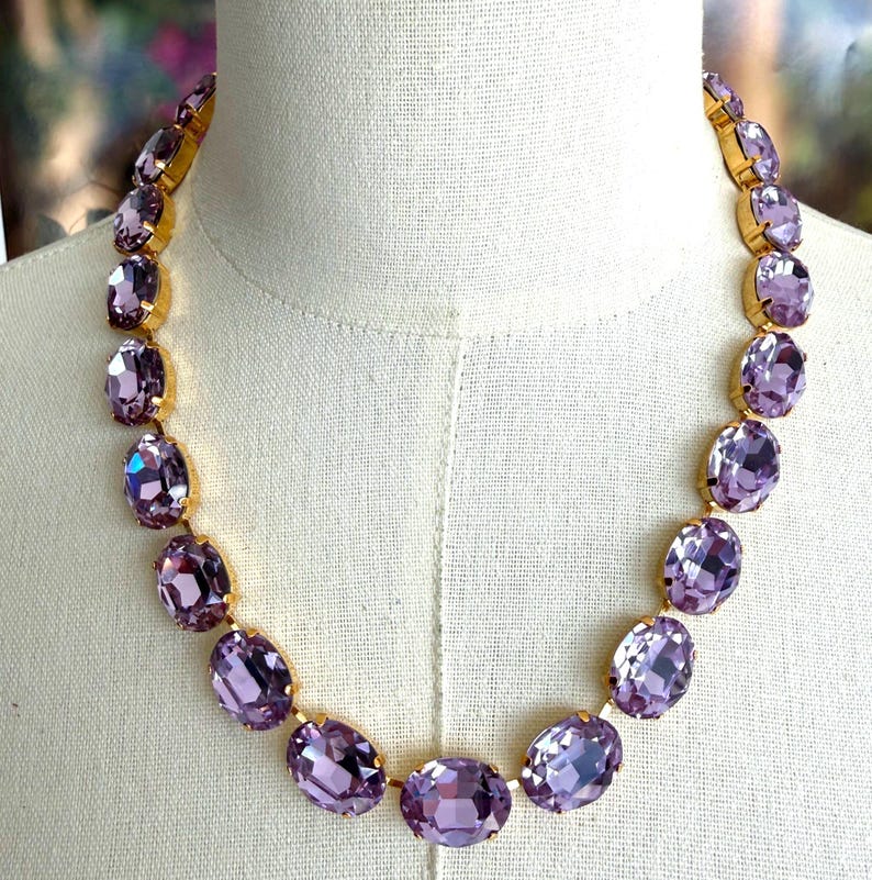 Anna Wintour Style Swarovski Crystal Bold Necklace - Etsy