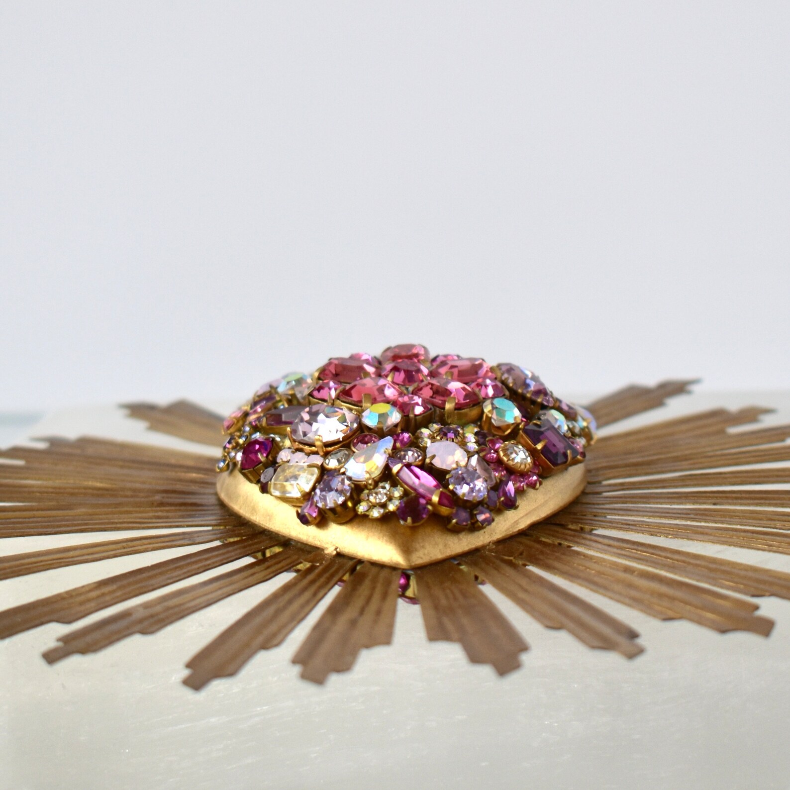 Sacred Catholic Heart Star Burst Embellished With Crystals - Etsy