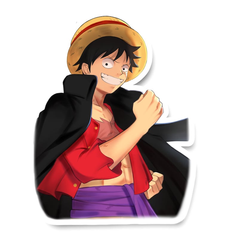 Monkey D. Luffy, One Piece Sticker, Anime Gift, for Journal, Laptop ...