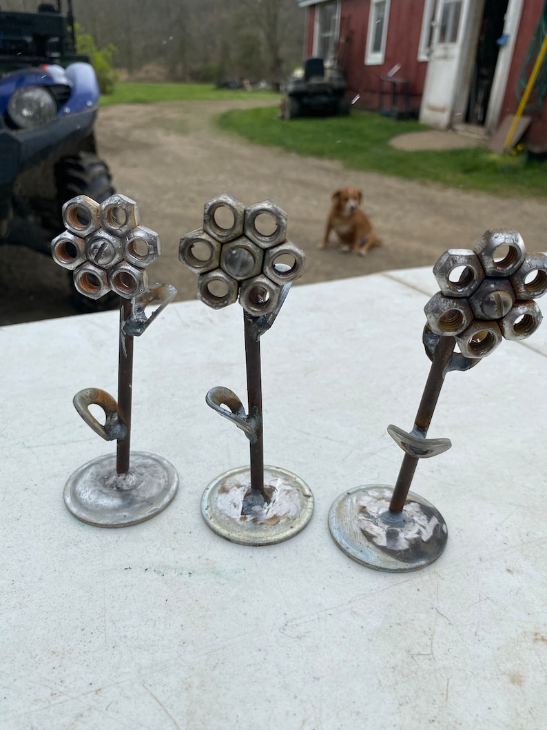 Nuts and Washer Flowers - Etsy