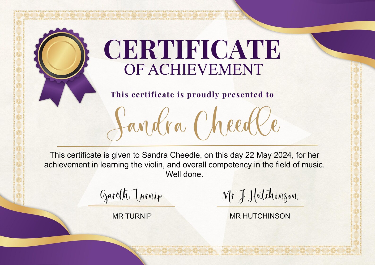 Fully Editable Music Certificate - Etsy