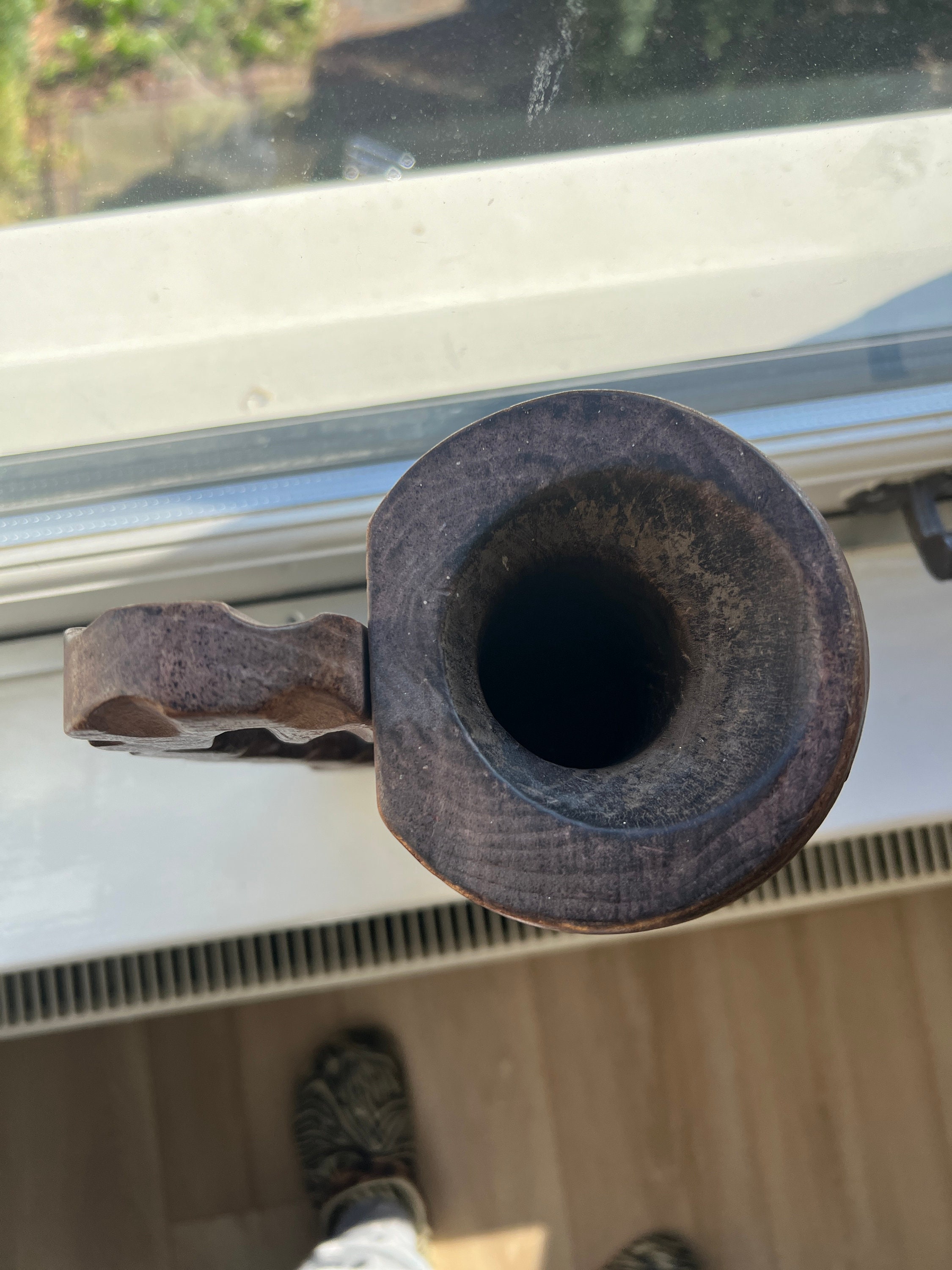 Vintage 1970s Hand Carved Wooden Pitcher. Made in Spain. Square Nails ...