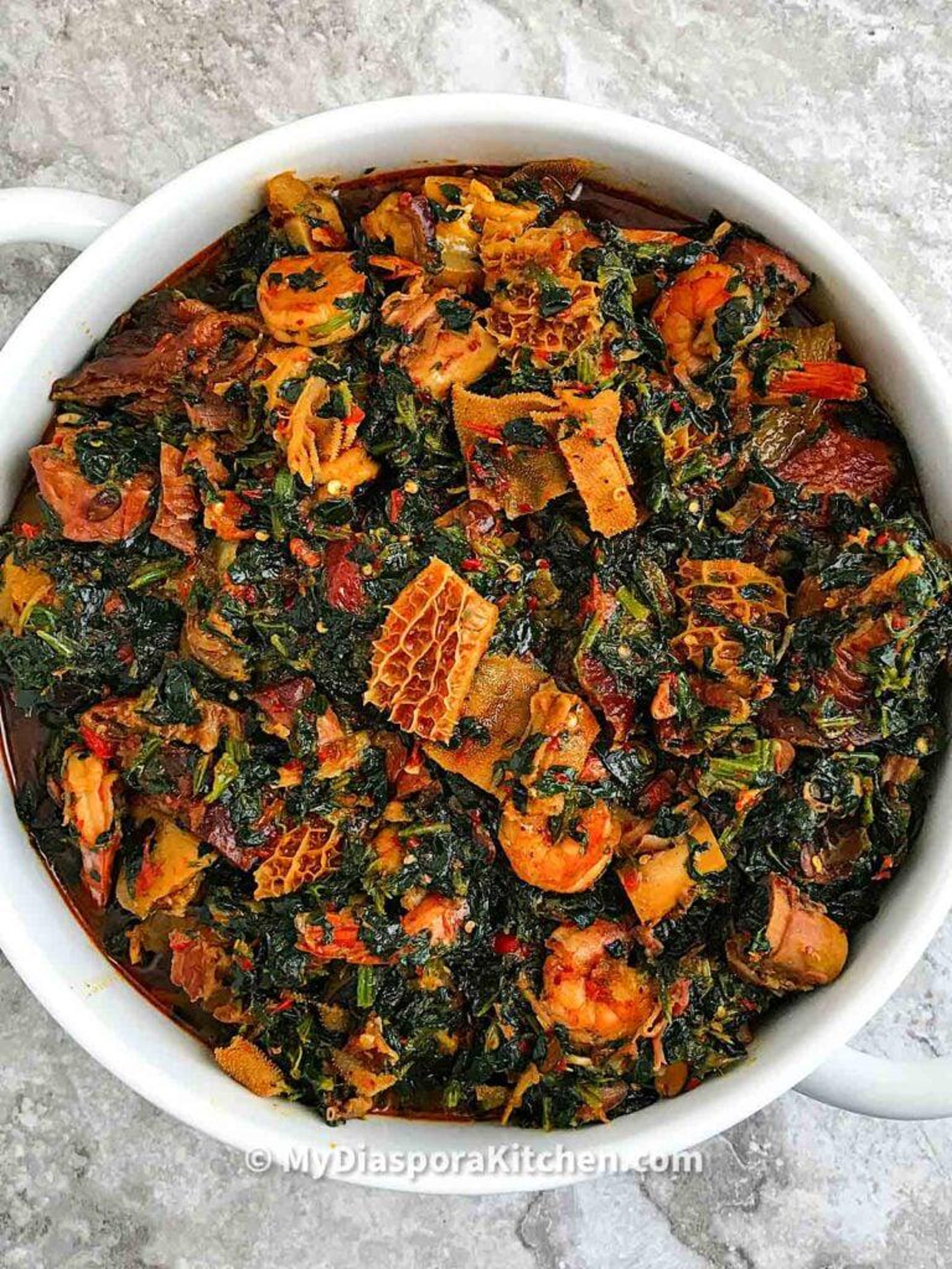 Assorted Efo Riro – Rich Nigerian Spinach Stew With Meats & Full Flavor ...
